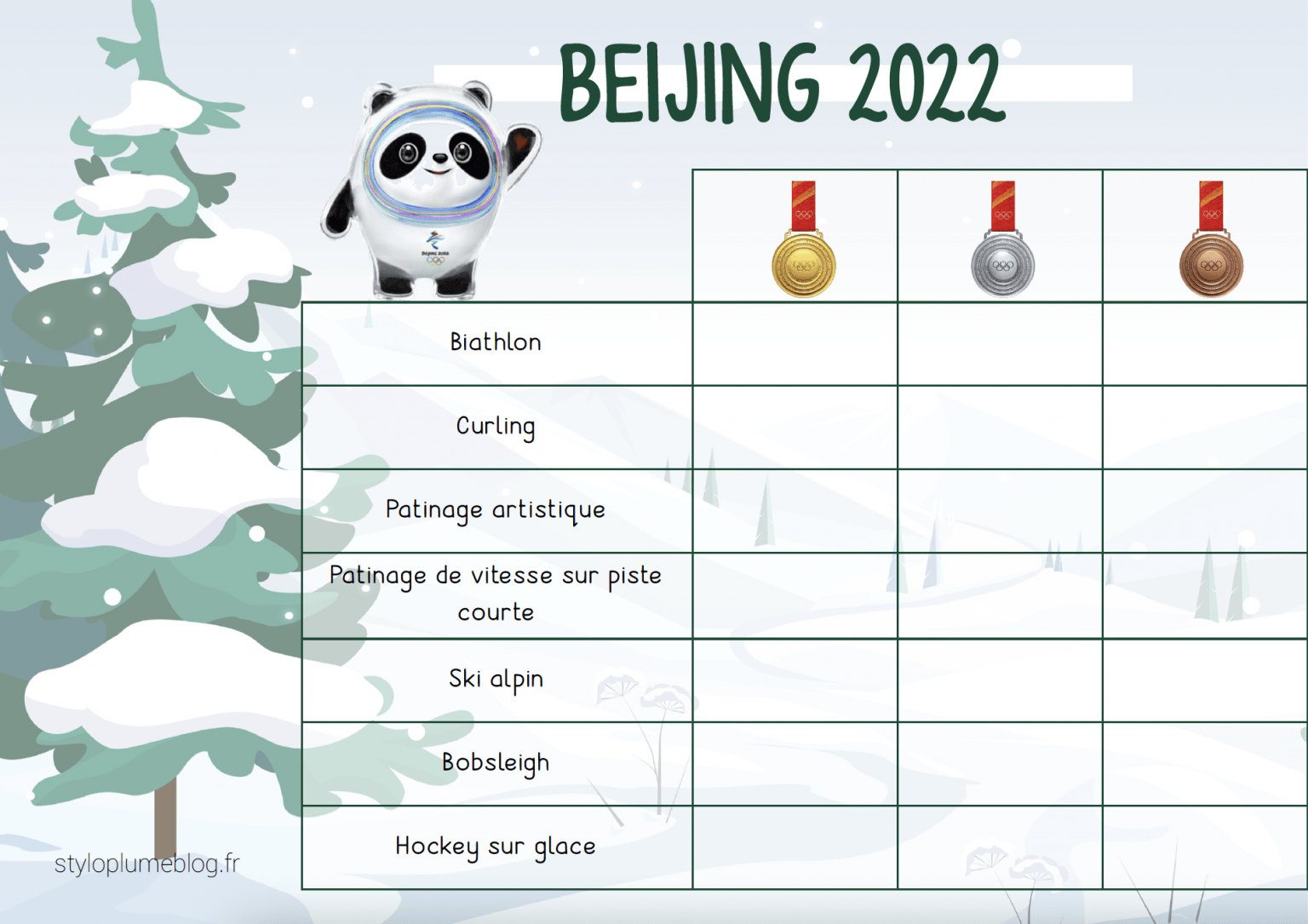 Les Jeux Olympiques d'hiver – Stylo Plume Blog